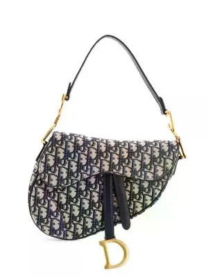 Dior Saddle Handbag Oblique Canvas Medium - Blue