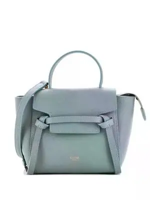 Celine Belt Bag Textured Leather Pico Shoulder Bag - Green