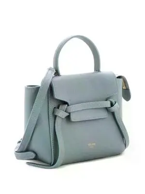Celine Belt Bag Textured Leather Pico Shoulder Bag - Green