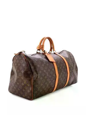 LOUIS VUITTON Keepall Monogram Canvas 55 Travel Bag - Brown
