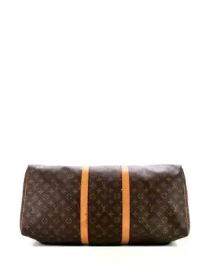 LOUIS VUITTON Keepall Monogram Canvas 55 Travel Bag - Brown
