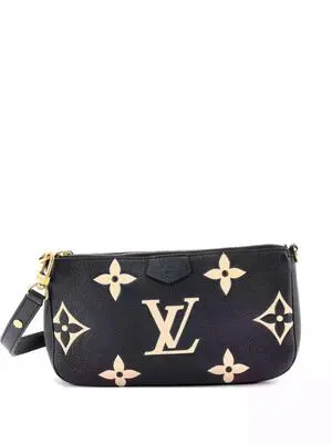 LOUIS VUITTON Multi Pochette Accessoires Bicolor Monogram Empreinte Giant Crossbody Bag - Black