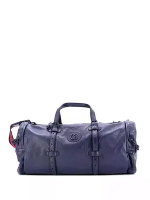Gucci Gg Leather Duffle Travel Bag