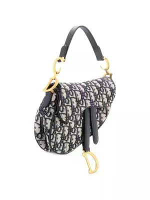 Dior Saddle Handbag Oblique Canvas Mini - Blue