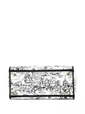Dior Lady D-lite Embroidered Canvas Satchel - Multicolour