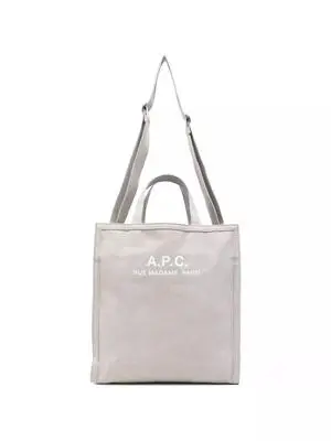 A.p.c. Logo-print Tote Bag - Grey