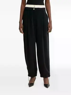 Liu Jo Double-waistband Trousers - Black