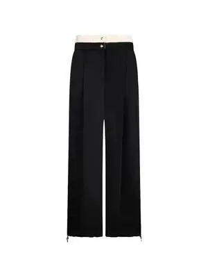 Liu Jo Double-waistband Trousers - Black