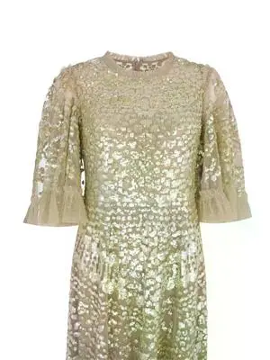 NEEDLE & THREAD Anais Sequin-embellished Gown - Neutrals