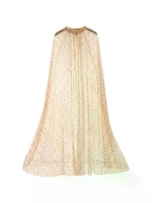 NEEDLE & THREAD Sequin-embellished Open-front Cape