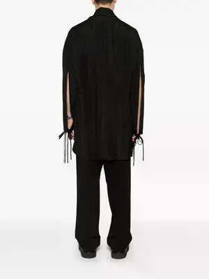 Yohji Yamamoto Striped Drawstring Cuff Jacket