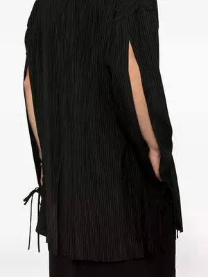 Yohji Yamamoto Striped Drawstring Cuff Jacket