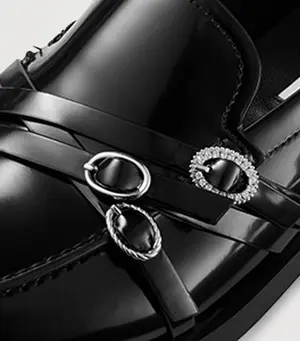 JIMMY CHOO Kalia Leather Loafers