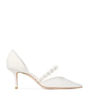 JIMMY CHOO Aurelie 65 Lace Pumps - Neutral