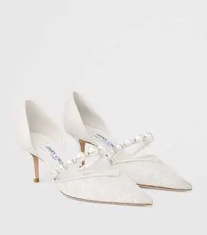 JIMMY CHOO Aurelie 65 Lace Pumps - Neutral