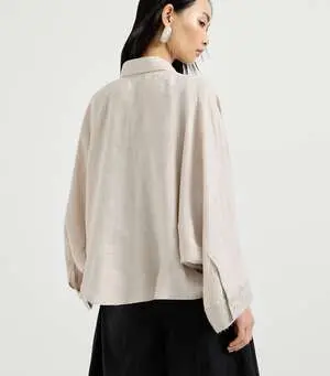 Brunello Cucinelli Linen Embellished Shirt