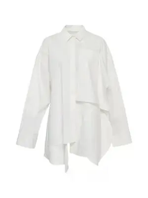 ENFOLD Draped Shirt - White
