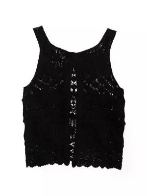 SEMICOUTURE Lace Top - Black