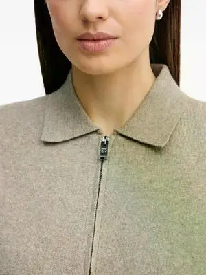 Dkny Knitted Zip-up Cardigan