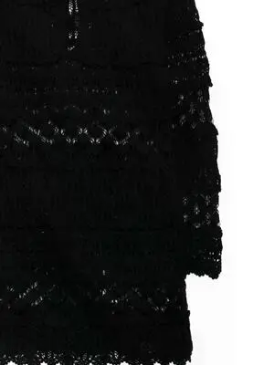 SEMICOUTURE Knitted Ruffled Dress - Black