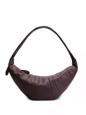 LEMAIRE Large Croissant Bag In Grained Leather - Brown