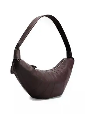 LEMAIRE Large Croissant Bag In Grained Leather - Brown