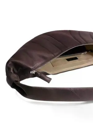 LEMAIRE Large Croissant Bag In Grained Leather - Brown