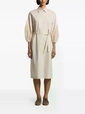 Peserico Tie-waist Midi Dress - Neutrals