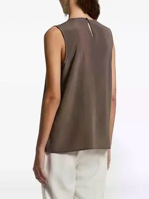 Peserico Pleated Sleeveless Top