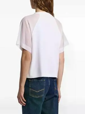 Peserico T-shirt With Sheer Sleeves