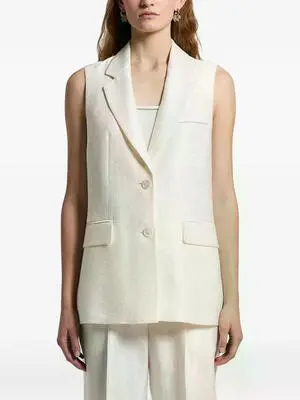Peserico Buttoned Vest - White