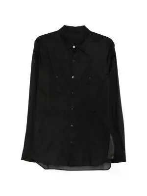 Rick Owens Buttoned Cotton Shirt - Black