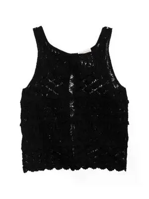 SEMICOUTURE Lace Top - Black