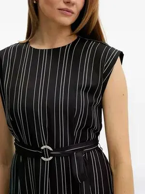 Dkny Striped Belted Dress