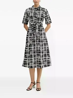 Dkny Checked Belted Shirt Dress