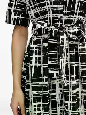 Dkny Checked Belted Shirt Dress