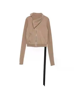 Rick Owens Micro Mountain Zip Hoodie - Brown