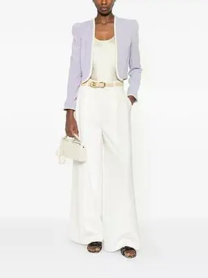 Elisabetta Franchi Contrast-trim Cropped Jacket