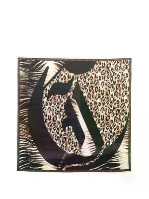 Just Cavalli Animal Print Scarf - Black