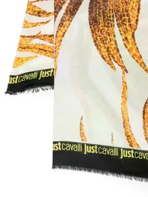 Just Cavalli Leaf Print Scarf