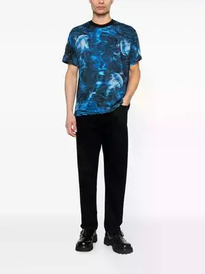 Versace Logo-tape Graphic T-shirt