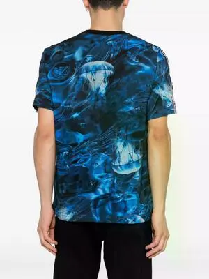 Versace Logo-tape Graphic T-shirt