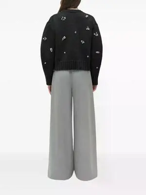 Simkhai Coraline Floral-embellished Sweater - Black