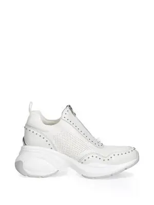 Michael Kors Zuma Studded Zip Sneakers - White