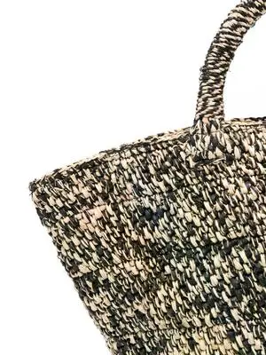IBELIV Woven Handle Tote Bag - Neutrals