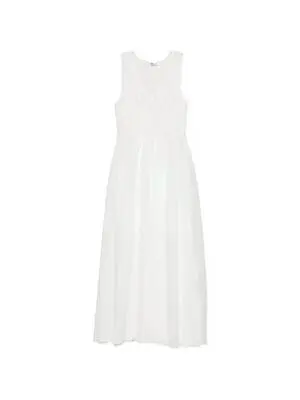 TWINSET V-neck Midi Dress - White