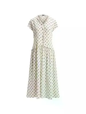 Polo Ralph Lauren Ruffled Floral Dress - White