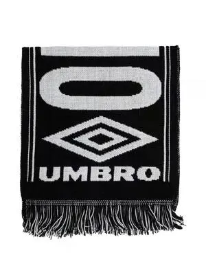 UMBRO Logo-print Fringed-hem Scarf - Black