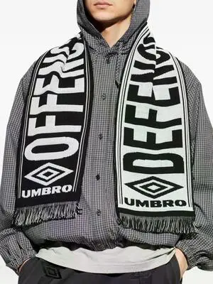 UMBRO Logo-print Fringed-hem Scarf
