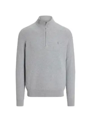 Rlx Ralph Lauren Zip Mock Neck Sweater - Grey